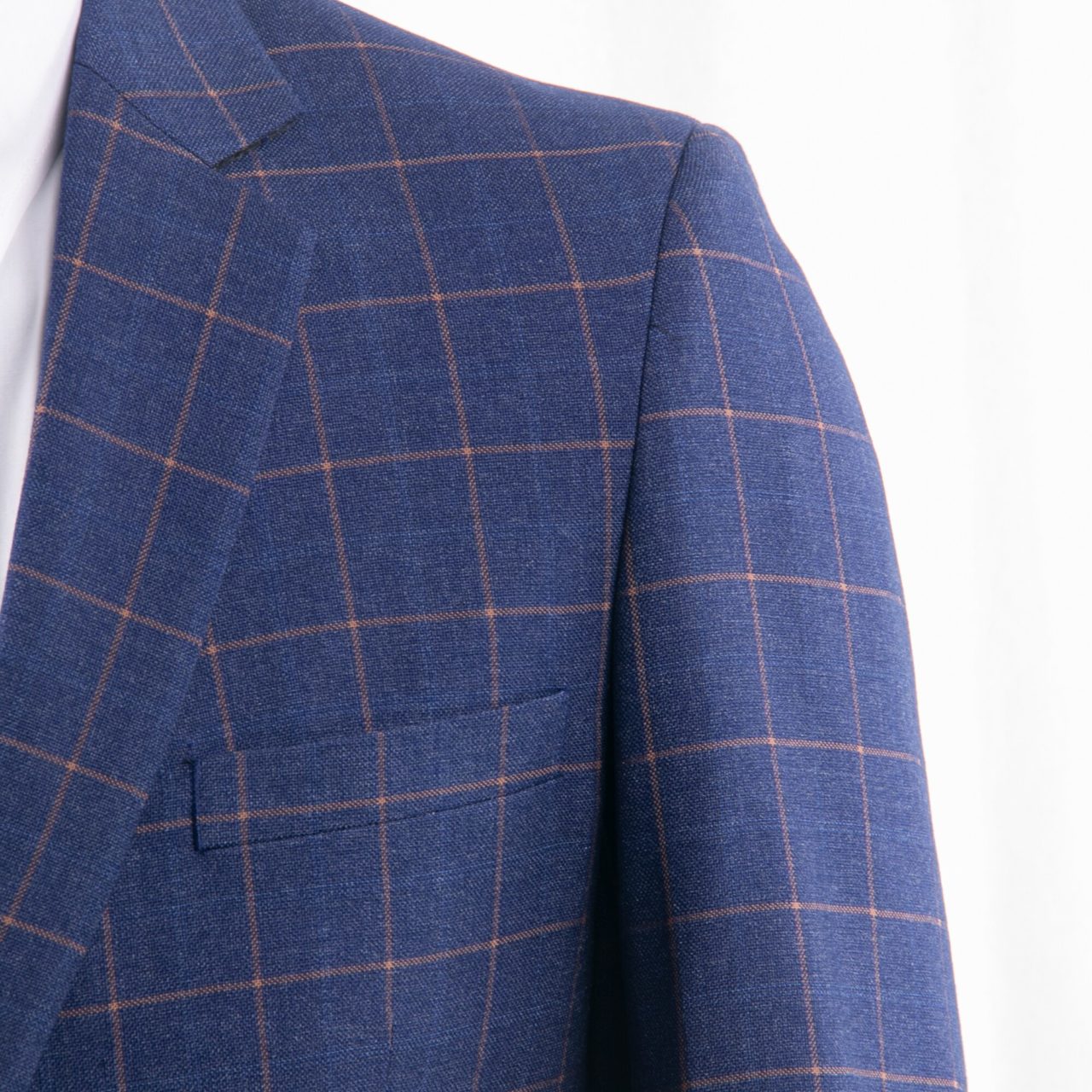 Dark Blue Checkered Suit Men Blue Check Suit Tailor Made Men Style ...