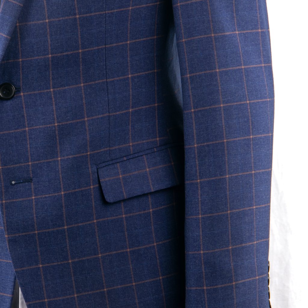 Dark Blue Checkered Suit Men Blue Check Suit Tailor Made Men Style ...